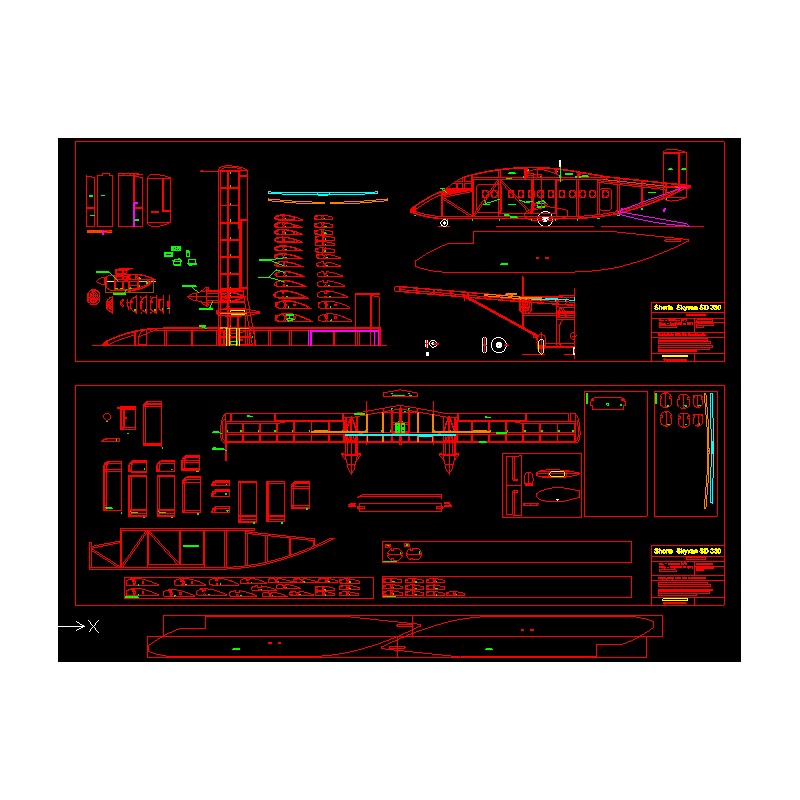 Shorts Skyvan SD-330 Commuterliner - DXF - Electric - Doawnloadable ...