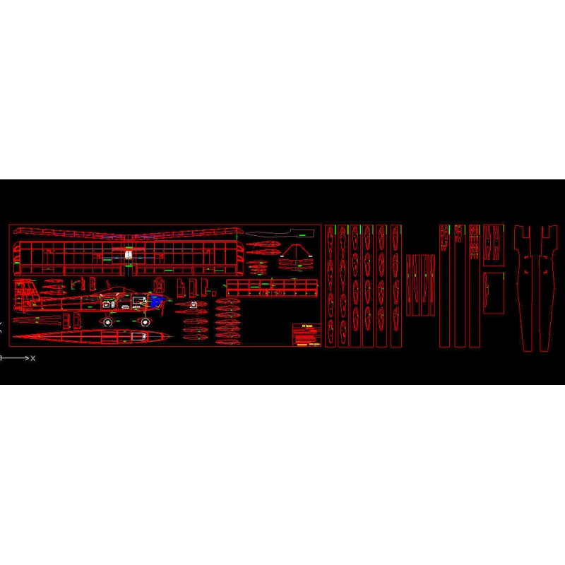 E7 Sport .40 to .46 - DXF - Downloadable Plans. (Stock Code: 0063)