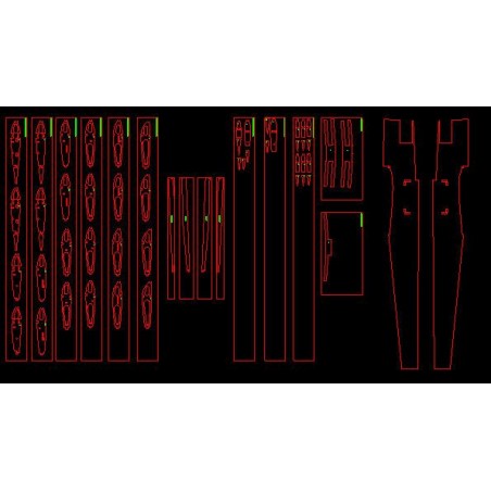 E7 Sport .40 to .46 - DXF - Downloadable Plans. (Stock Code: 0063)