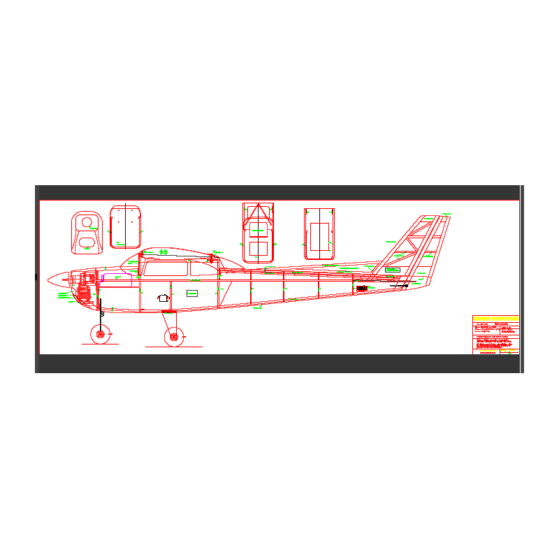 Cessna 172 SkyHawk - PDF - 1:4 Semi Scale - Downloadable Plans. (Stock ...