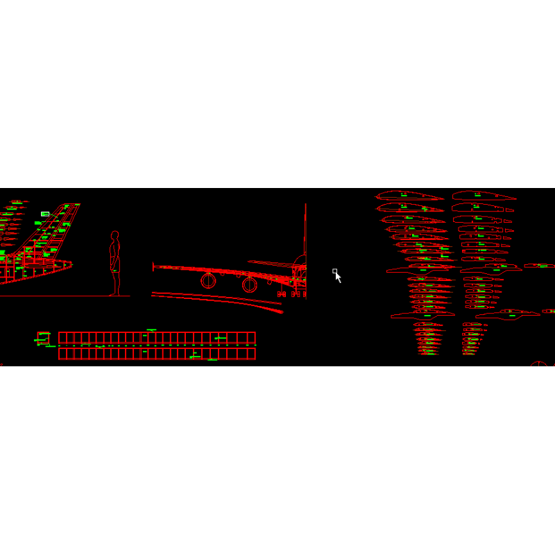 Airbus A-380-800 - DWG - 4 x P-300 turbine - 1:10 Scale - Downloadable ...