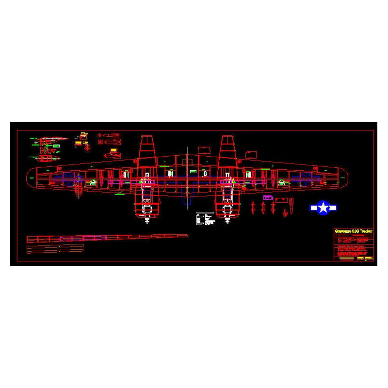 Grumman S2G Tracker - DXF - 1:10 Super Scale - 2 x .60 - Downloadable ...