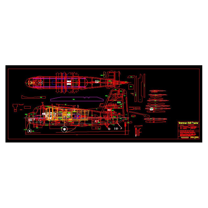 Grumman S2G Tracker - DXF - 1:10 Super Scale - 2 x .60 - Downloadable ...