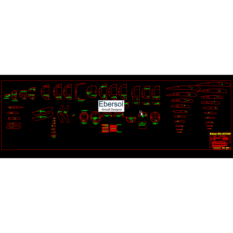 Embraer EWRJ-145 AEW-C - DXF - 1:10.28 Scale - Downloadable Plans ...