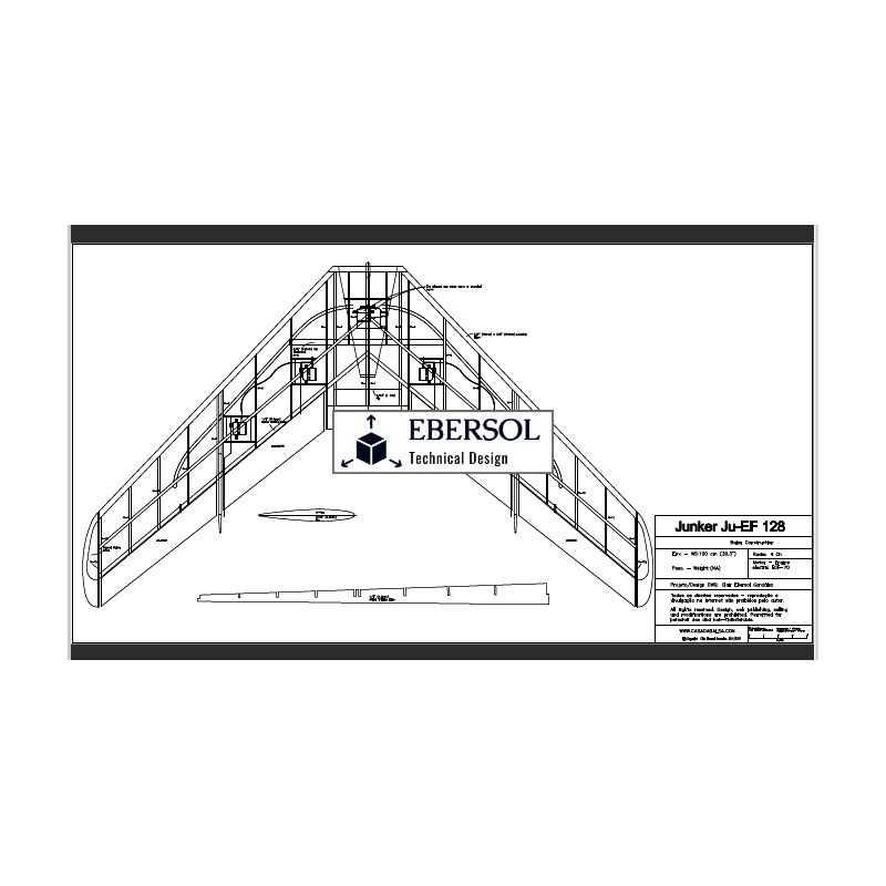 Junkers JU-EF128 - PDF - EDF-70 - Downloadable Plans. (Stock Code: 0356)