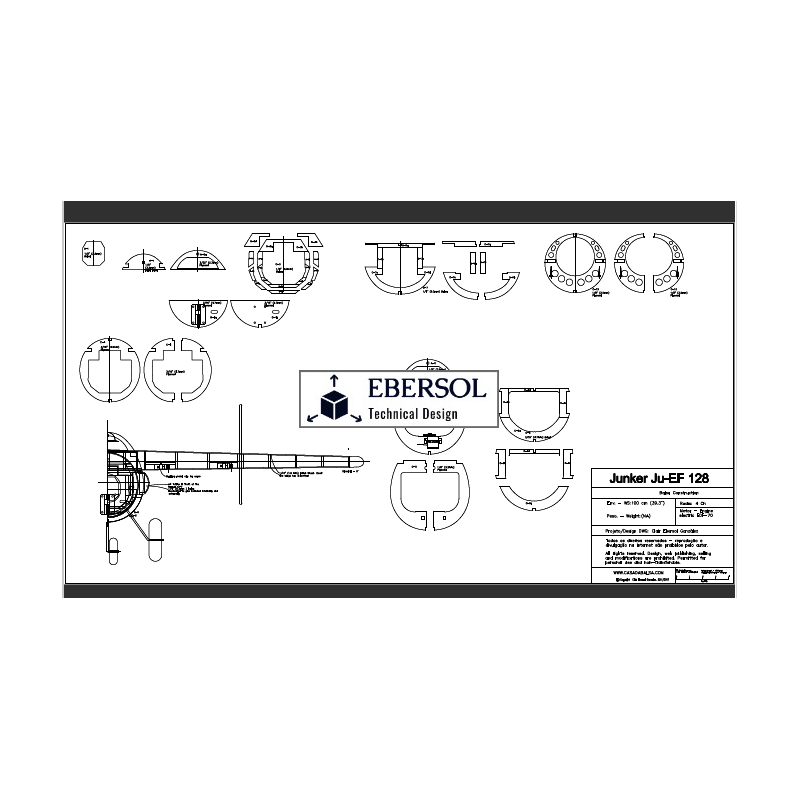 Junkers JU-EF128 - PDF - EDF-70 - Downloadable Plans. (Stock Code: 0356)