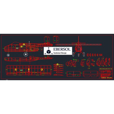 Blohm Voss Bv P.211-02 - DXF - 1:8 Scale - Downloadable Plans. (Stock ...