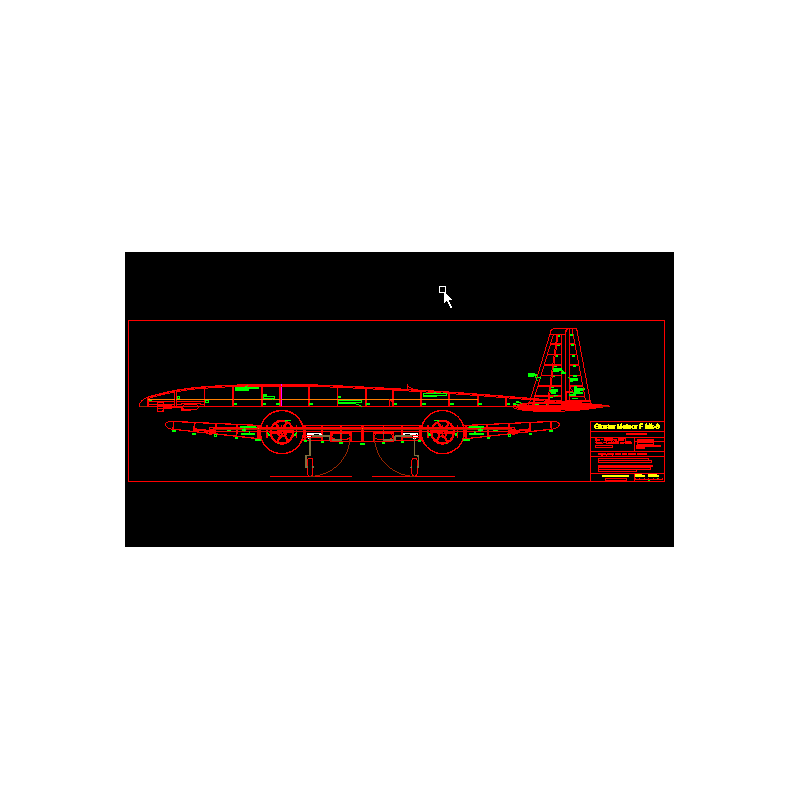 Gloster Meteor F-MK-8 - DWG - 1:5 Scale - Downloadable Plans. (Stock ...