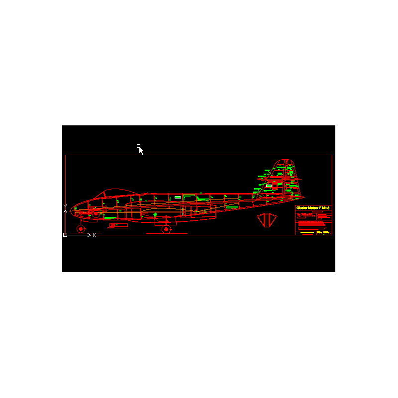 Gloster Meteor F-MK-8 - DXF - 1:5 Scale - Downloadable Plans. (Stock ...