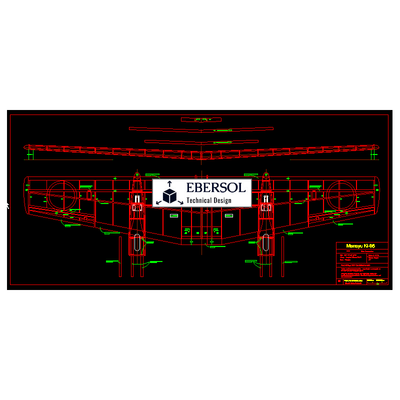 Mansyu Ki-98 - DXF - 1:6 Super Scale - .60 - Downloadable Plans. (Stock ...