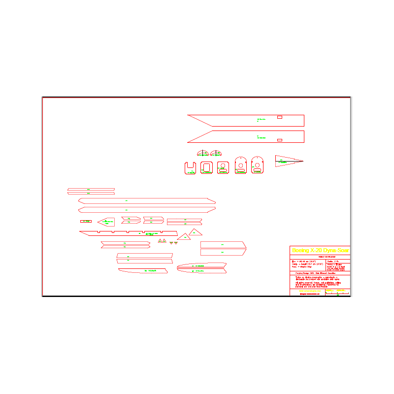 Boeing X-20 Dyna-Soar - PDF - Downloadable Plans. (Stock Code: 0179)