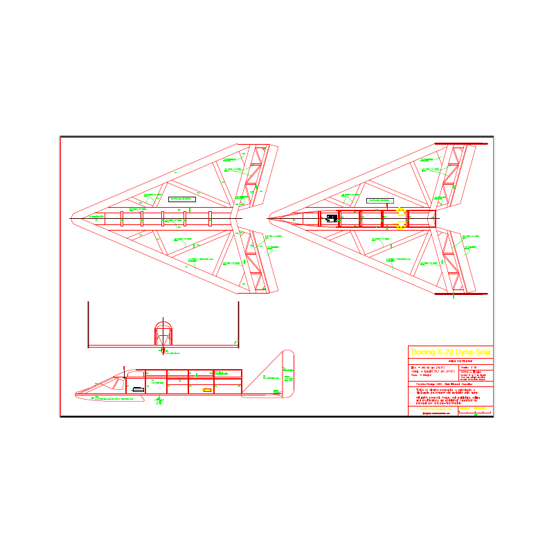Boeing X-20 Dyna-Soar - PDF - Downloadable Plans. (Stock Code: 0179)