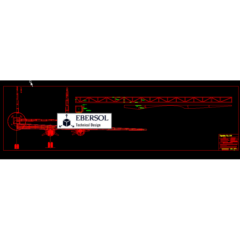 Tupolev Tu-114 - DWG - 1:14 Scale - Plans with Layers - Downloadable ...