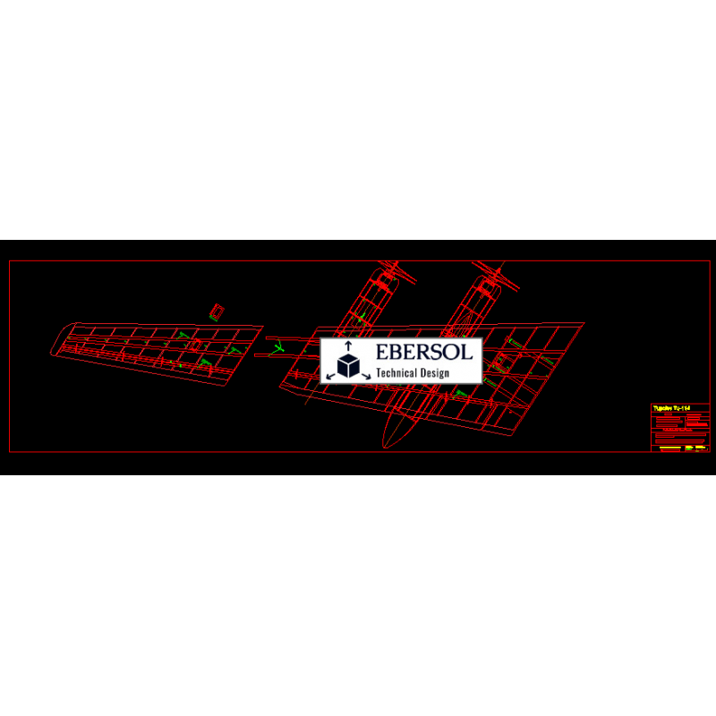 Tupolev Tu-114 - DWG - 1:14 Scale - Plans with Layers - Downloadable ...