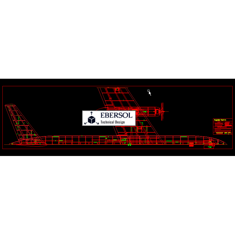 Tupolev Tu-114 - DWG - 1:14 Scale - Plans with Layers - Downloadable ...