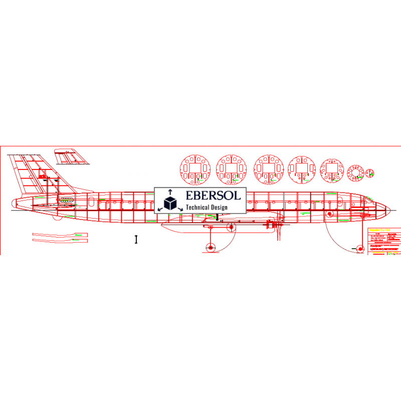 Tupolev Tu-114 - PDF - 1:14 Scale - Plans with Layers - Downloadable ...