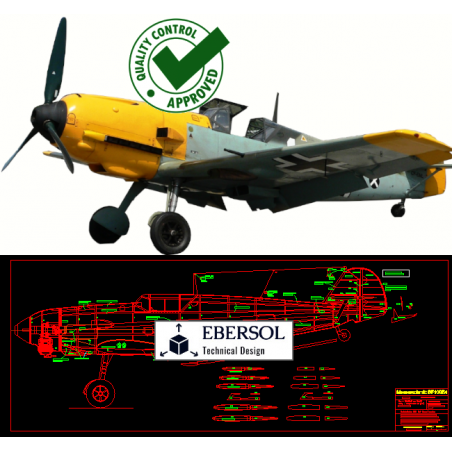 Messerschmitt BF-109E4 - DXF - 1:5 Super Scale - Downloadable Plans ...