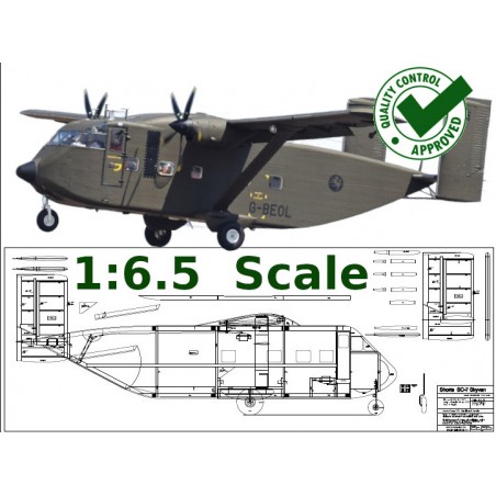 Short SC-7 Skyvan - PDF - 1:6.5 Scale - Downloadable Plans. (Stock Code ...