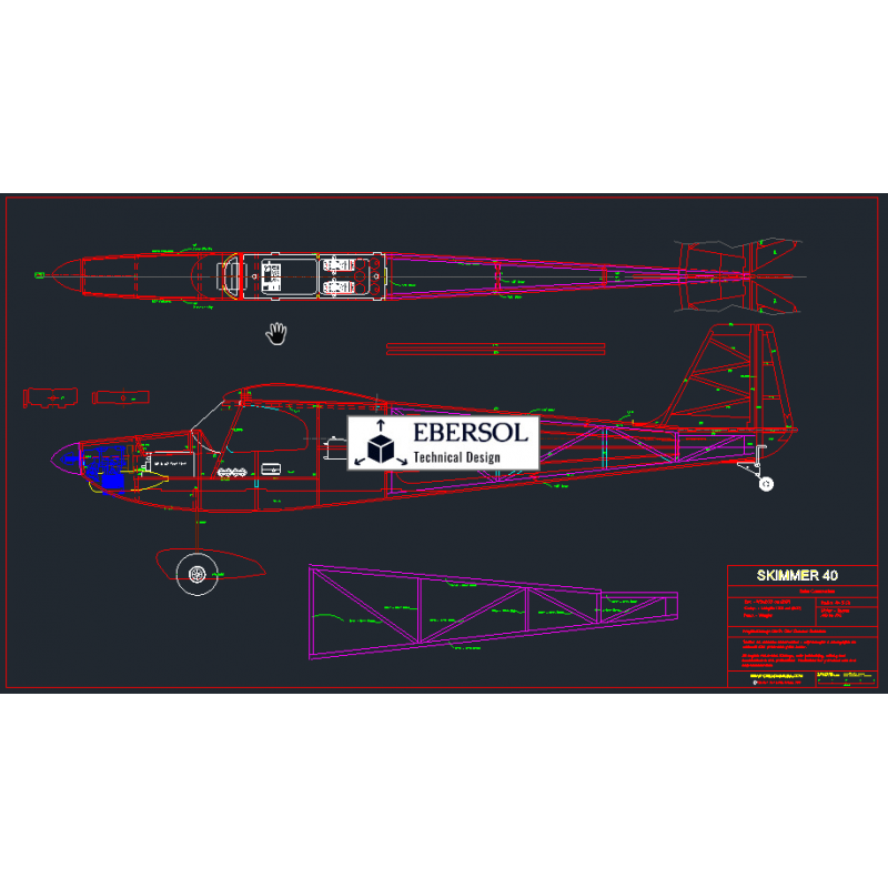 Skimmer Trainer - DWG - Downloadable Plans. (Stock Code: 0046)