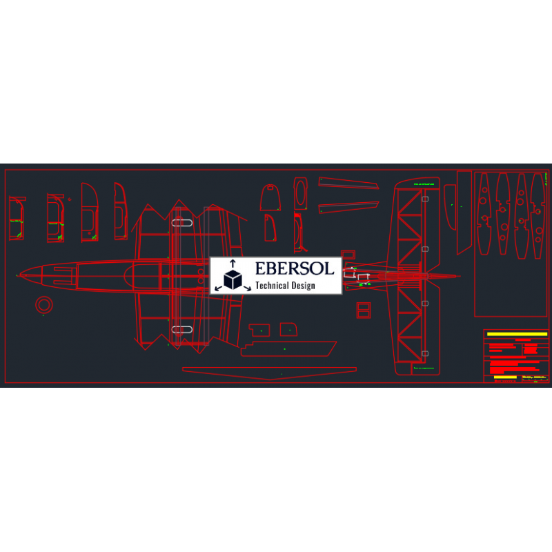 Super Tucano EMB-314 ALX - Pattern - DXF - Downloadable Plans. (Stock ...