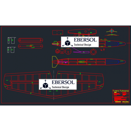 Tucano Turbo Prop - DXF - 1:4 Semi Scale - Downloadable Plans. (Stock ...