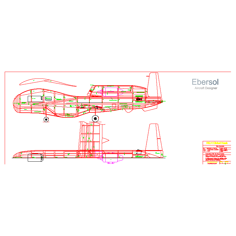RQ-4 Global Hawk - PDF - 1:10 Scale - WS:157.45in - Downloadable Plans ...